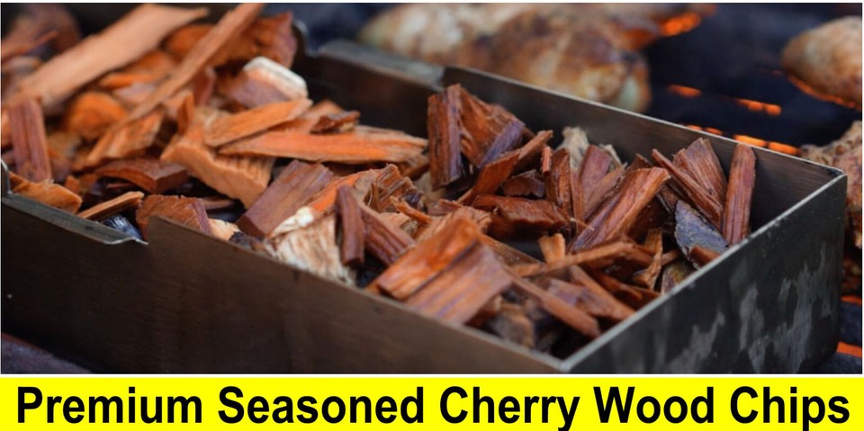 (6 lbs) Cherry Wood Chips - Pit BBQ Smoking Grilling Cooking Smoker ...