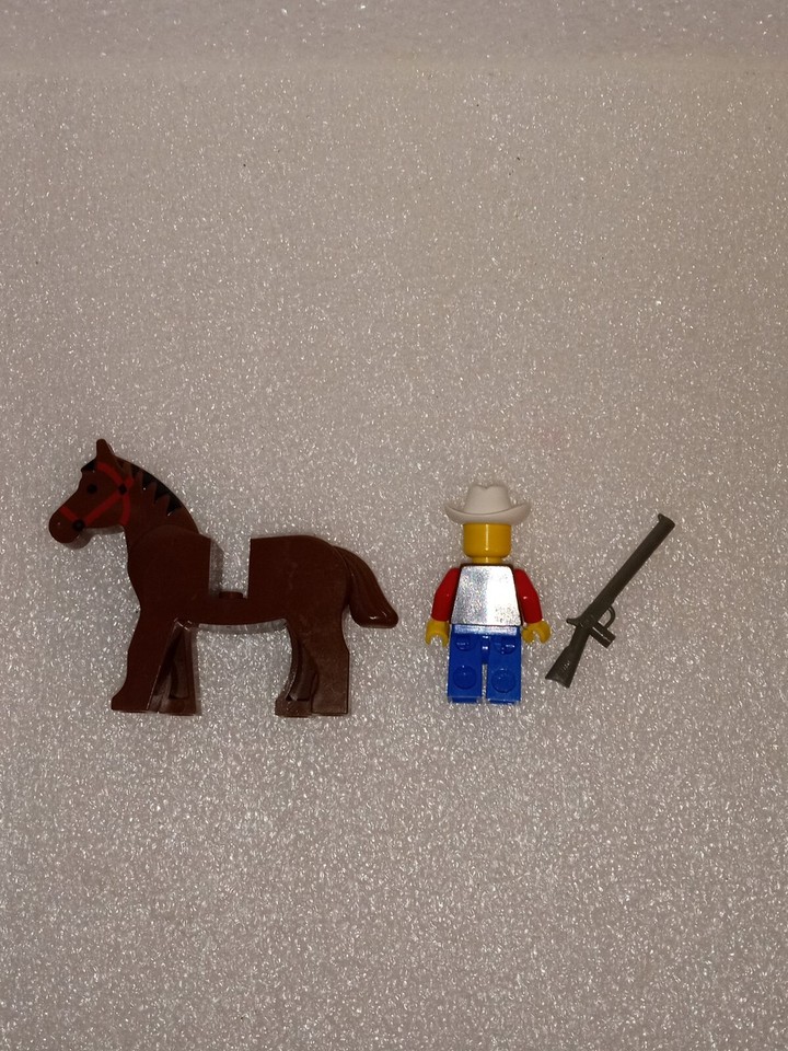 Lego System 6765 Western Gold City Red Shirt Deputy Zack, Horse, Gun | eBay