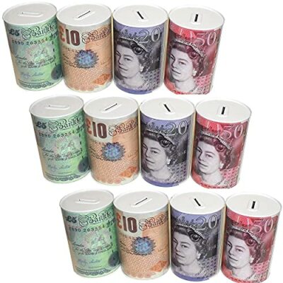 Notes Design Money Saving Tin, Metal Piggy Bank Tinplate, Multi-Colour ...