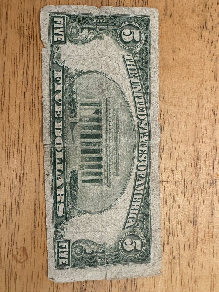 old currency notes 5 Dollar Bill Series 1950 B | eBay