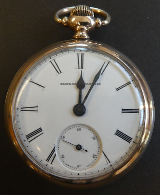1905 Elgin FATHER TIME Railroad Grade 252 Pocket Watch 18s 21j WORKS ...