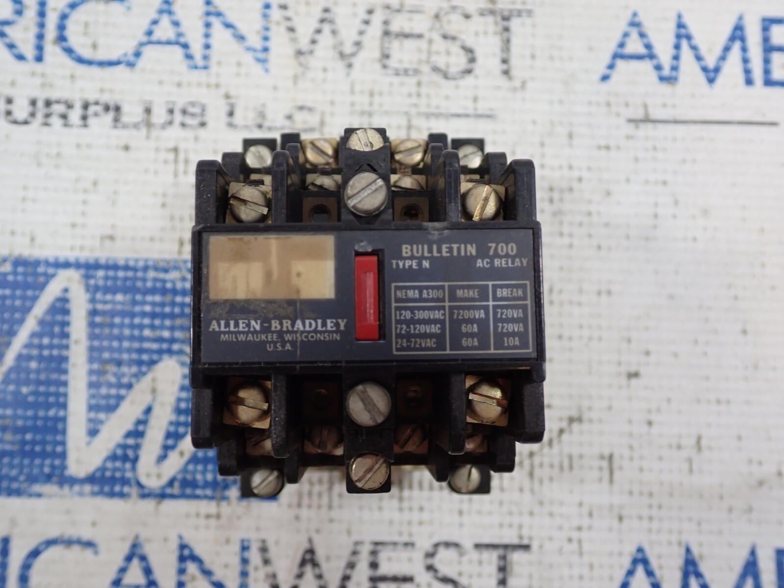 ALLEN BRADLEY 700-N600A1 SERIES C BUL 700 TYPE N AC RELAY 120V | eBay