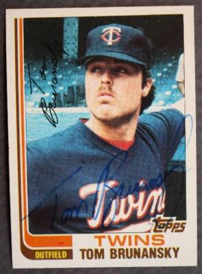 Minnesota Twins Star Tom Brunansky signed / autograph 1982 Topps UPDATE ...