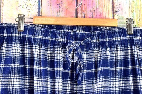 Men's Sonoma Flannel Sleep Pant Size 4XB Blue/White Plaid Drawstring ...