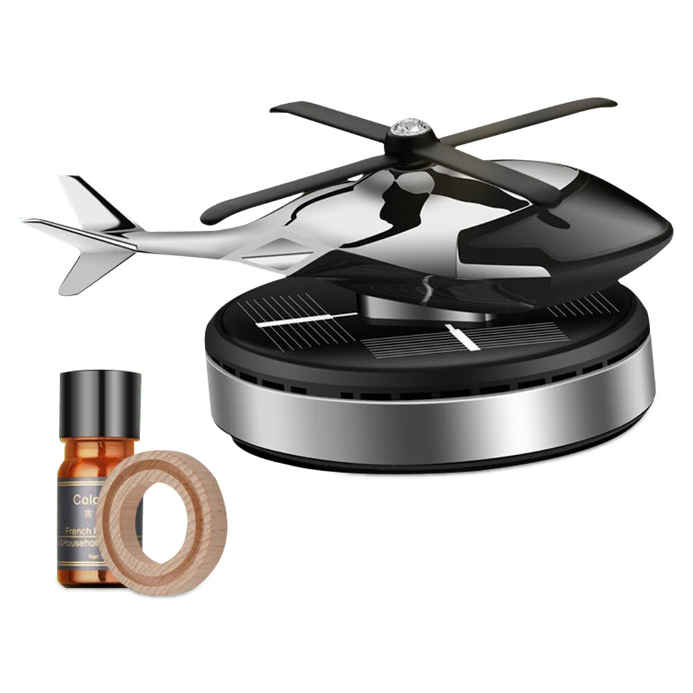 Car Air Freshener Helicopter-shaped Solar Energy Rotating Aromatherapy ...