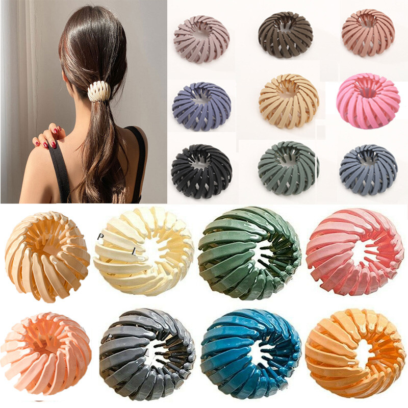 Expandable Hair Clip Bun Bird Nest Hairpin Women Lazy Hair Claws ...