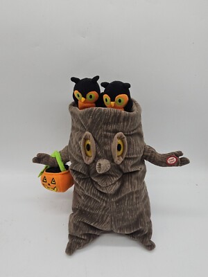 Hallmark Halloween Spooky Tree with Owls Animated Singing 12" Plush ...