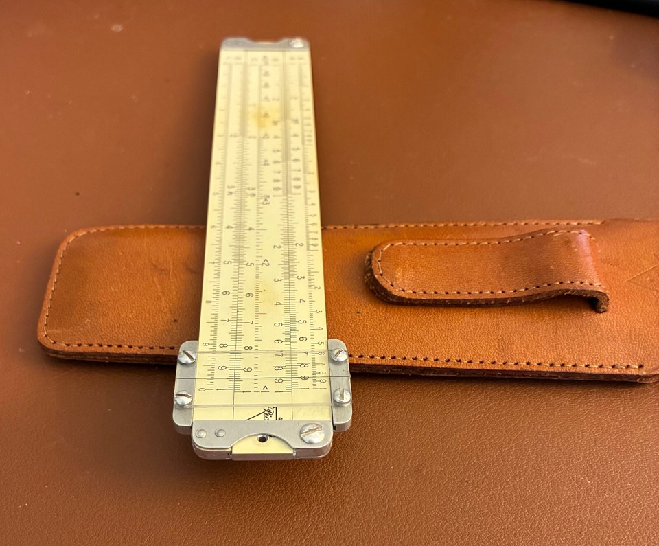 Vintage Pickett 6" Metal Slide Rule Model N400 w/Leather Case | eBay