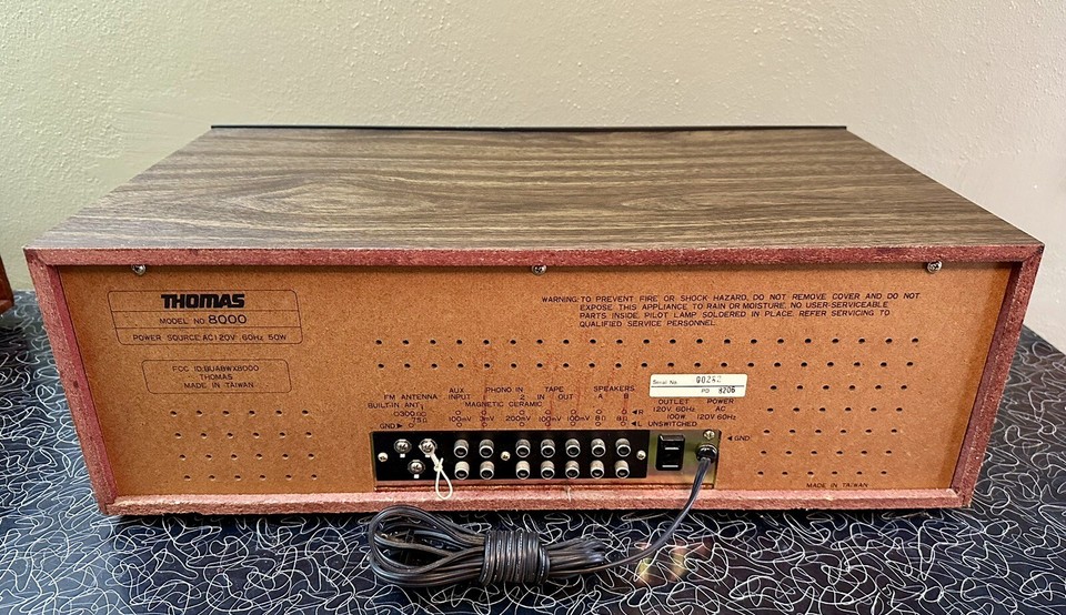 Vintage Thomas AM-FM Stereo Receiver w EQ 9000 Wood Case Clean Working ...