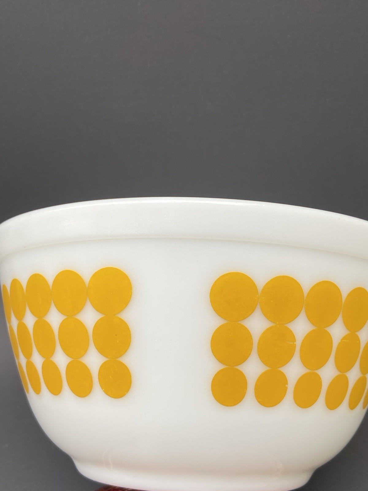 Vintage Pyrex Yellow Polka Dot 402 Nesting Mixing Bowl 1-1/2 QT | eBay