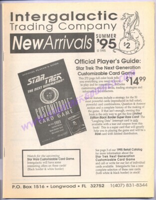 INTERGALACTIC Trading Co. 1995 CATALOG New Arrivals Issue STAR TREK ...