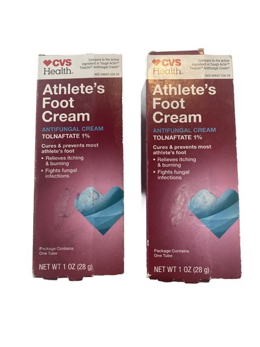 2X Tolnaftate 1 % Anti Fungal Tubes of Athlete’s Foot Cream Compare to ...