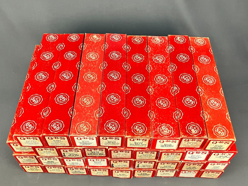 Lot of 35 QRS PLAYER PIANO Word-Rolls All Original Boxes & Labeled (1 ...