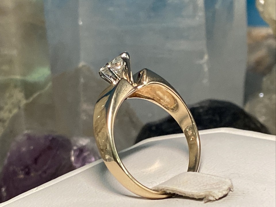 MAGIGLO X 14K YLW GOLD .41Ct Marquise-Cut Diamond Ring Sz9.75(AN124-57 ...