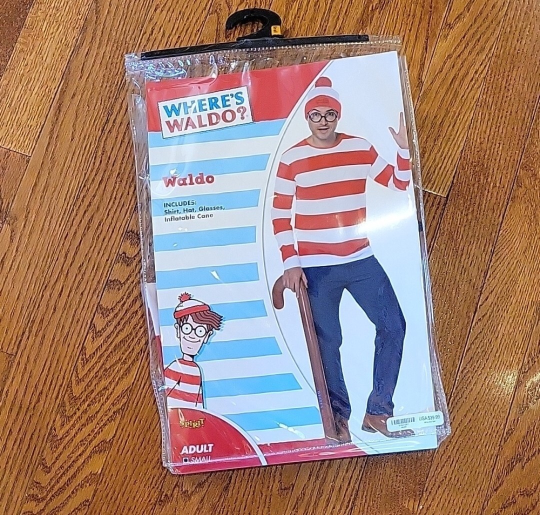 wheres waldo costume adult small spirit halloween - Gem