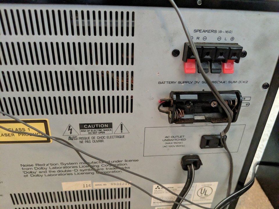 VTG Mitsubishi CD Cassette Receiver DA-50R W/ 2 Mitsubishi SS-50 Speakers Read | eBay