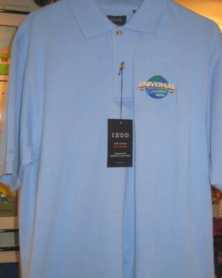 Izod Universal Resorts Orlando Men's Polo Rugby Golf Shirt Periwinkle ...