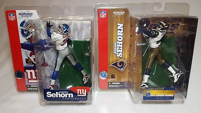 Jason Sehorn Mcfarlane NFL series 4 variant & regular. Giants & Rams ...