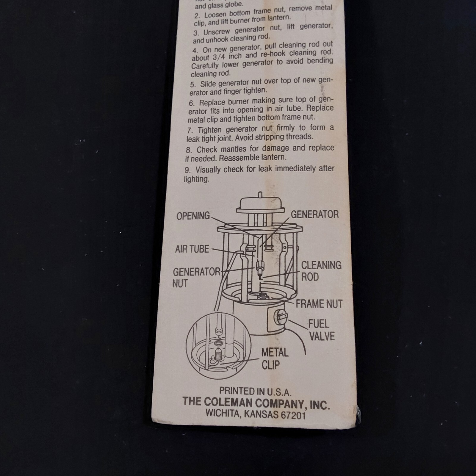 Coleman Lantern Generator for Models 290 and 290a 290-5891 for sale ...