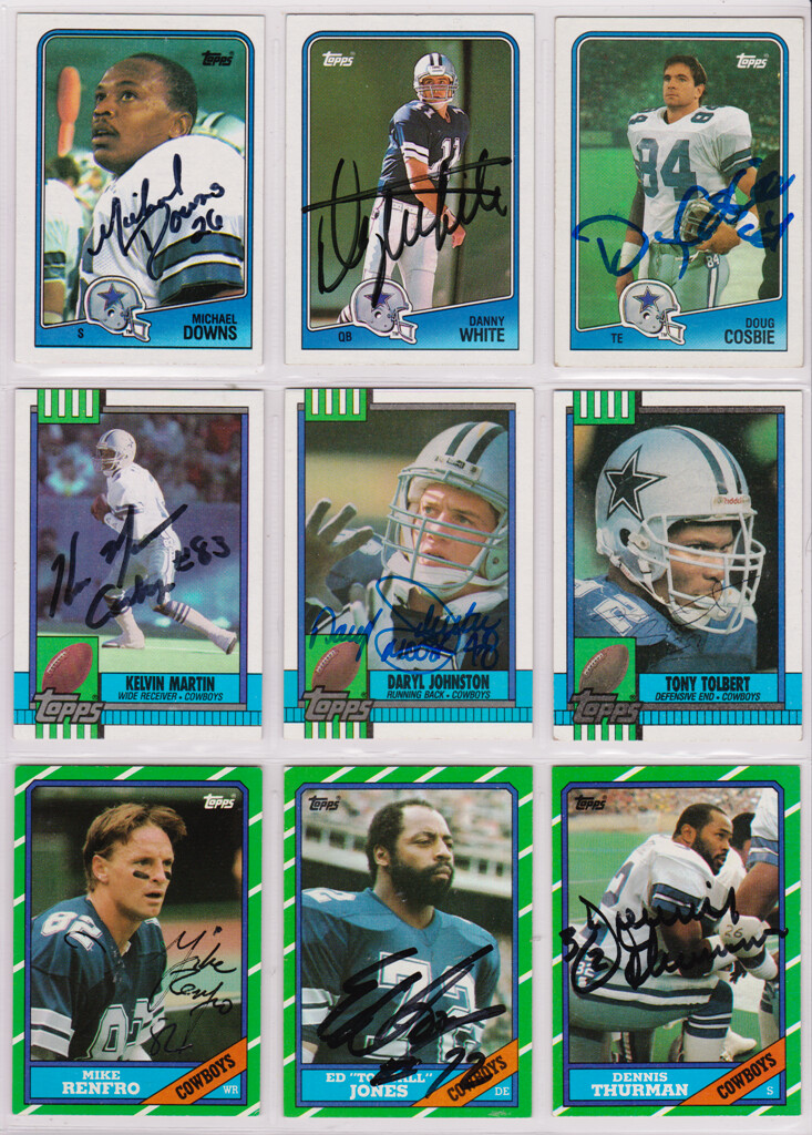 SIGNED TONY TOLBERT 1990 TOPPS FOOTBALL CARD AUTOGRAPHED COWBOYS | eBay
