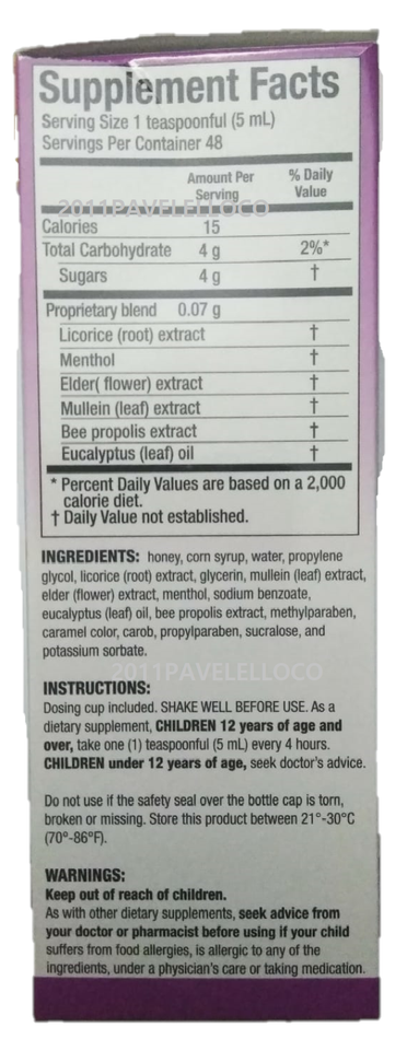 Broncolito for Children Honey Syrup Jarabe de Miel 8 Fl oz Eucaliptus ...