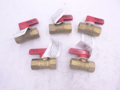 5 Pack Watts 1/2" GBV Gas Ball Valve Female Threaded End Connector | eBay
