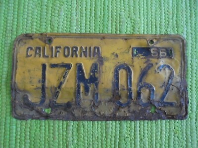 1956 California License Plate 56 CA JZM062 | eBay