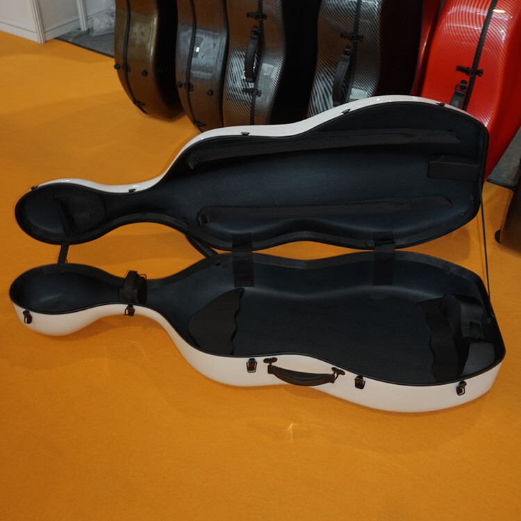 Liyin Cello Case 4/4 Cello Case Carbon fiber Cello Hard Case-white ...