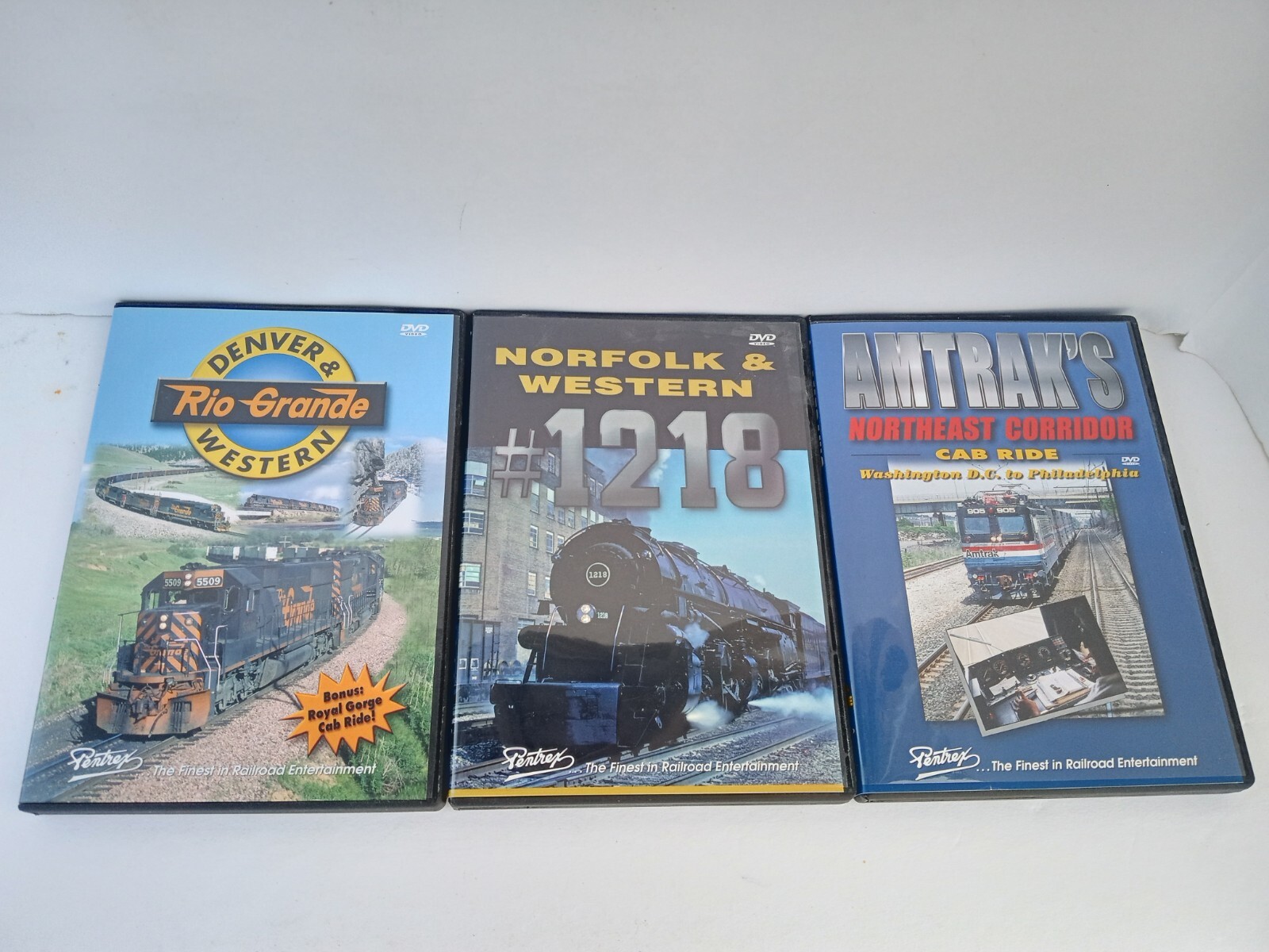 Lot Of 3 Pentrex Railroad DVDs Denver And Rio Grande Norfolk And ...