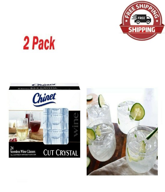 Chinet Stemless Plastic Wine Glasses 24ct 33505 Item for sale online | eBay