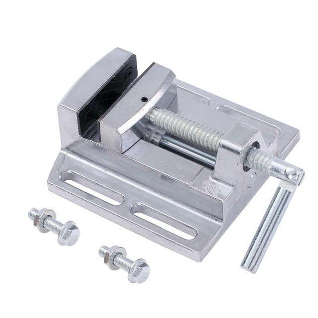SP10008008 2.5" Mini Pillar Drill Press Vice Milling Workshop Dual Jaw ...