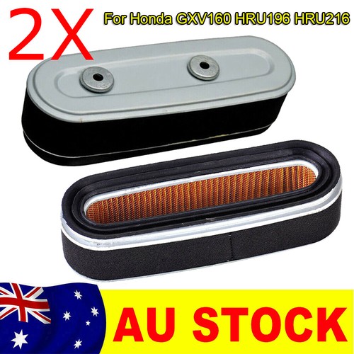 2x Air Filters For HONDA GXV160 Lawn Mower HRU196 HRU216 Mower Filter ...