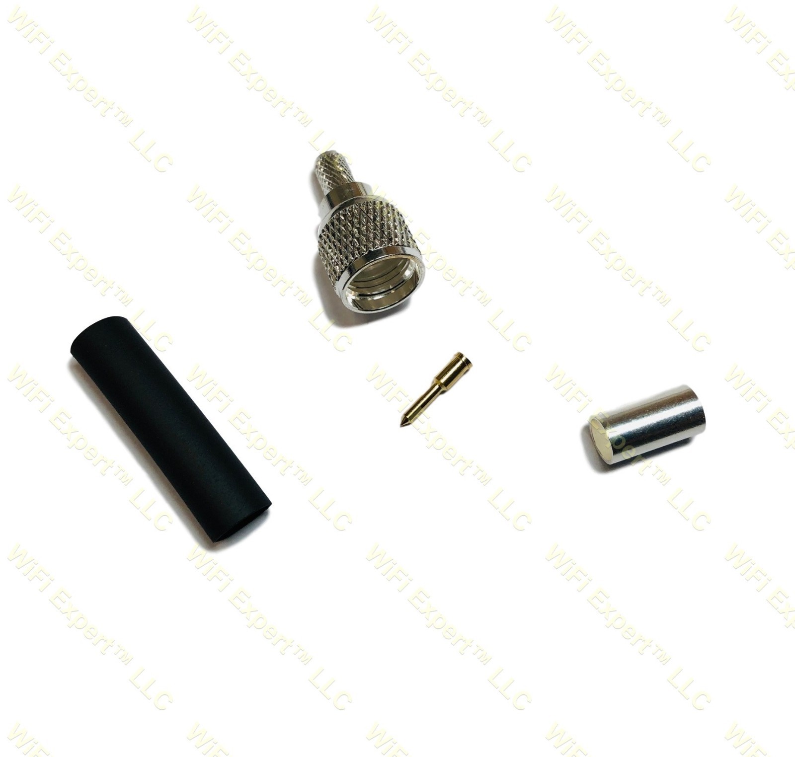 Silver MiniUHF Male Solder pin crimp RG58 RG142 RG400 LMR195 RF ...