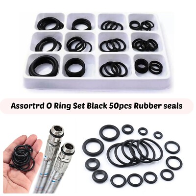 50Pc Assorted O RING SET Rubber Seals Tap Plumbing O-Ring Washer Kit ...