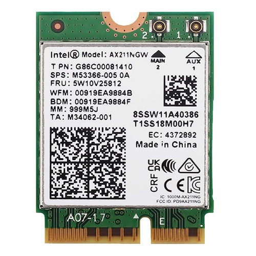 Intel AX211 ax211ngw M.2 CNVIo WiFi Card Dual Band Bluetooth Adapter ...