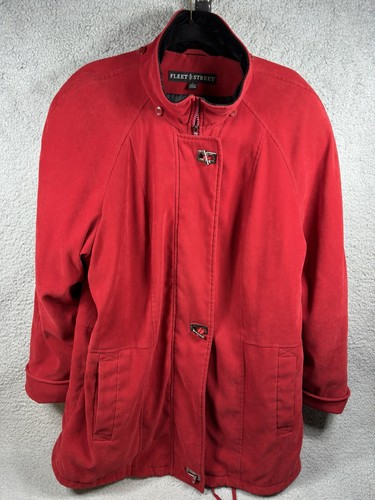 Fleet Street Winter Womens Coat Jacket Lined Sz Large Red * | eBay