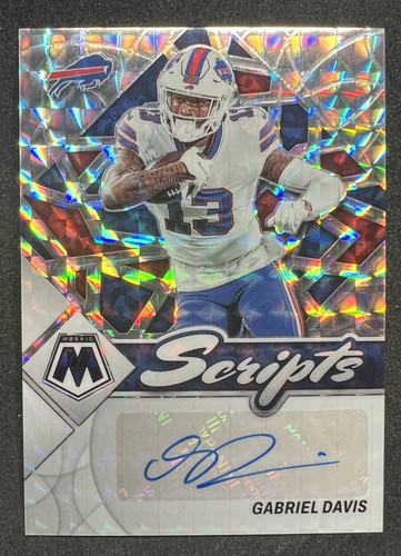 2022 Panini Mosaic #S-GD Gabriel Davis Scripts Silver Mosaic Prizm Auto ...