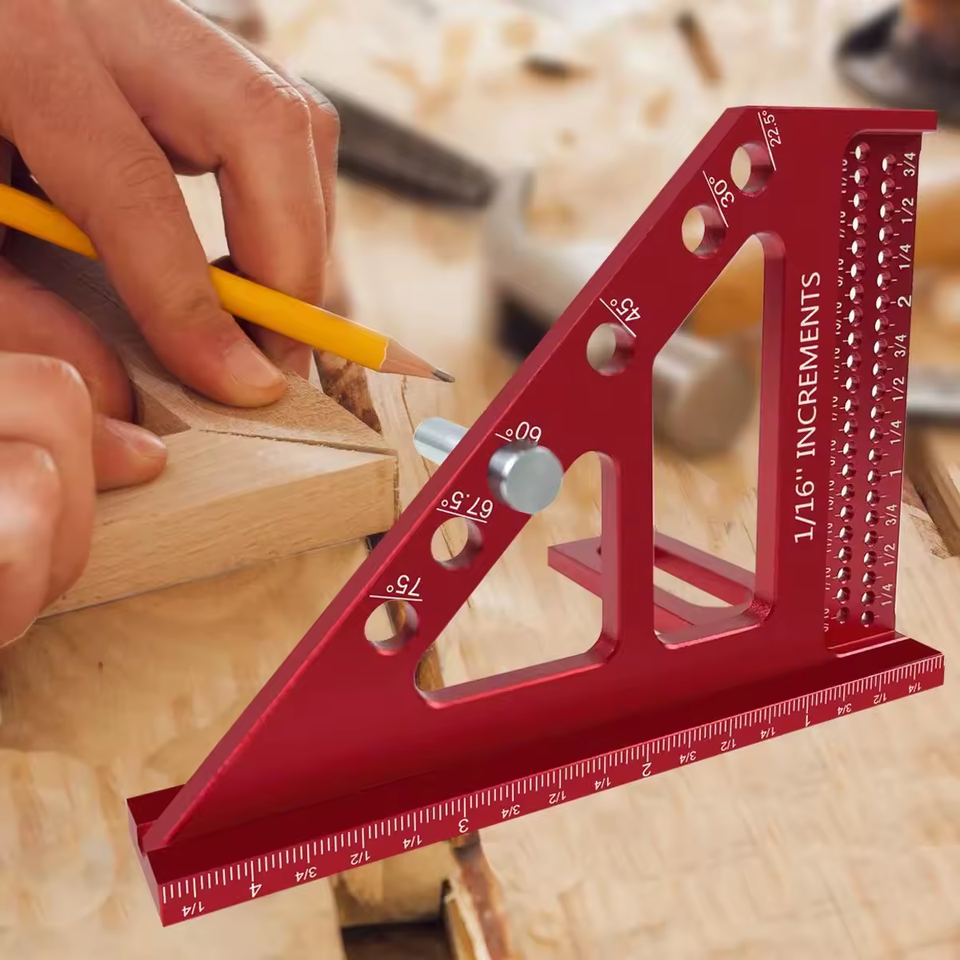 3D Multi-Angle Measuring Ruler-Precision Woodworking Square Protractor ...