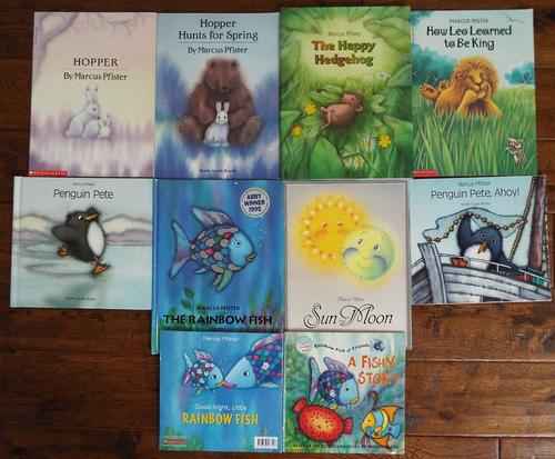 Lot 10 Marcus Pfister Vtg Picture Books The Rainbow Fish Series Hopper ...
