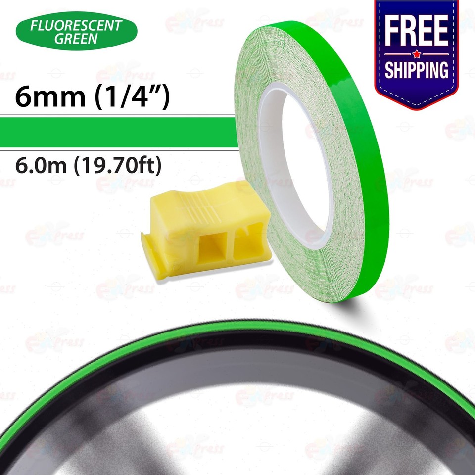 1/4" 6mm 0.25" WHEEL RIM Solid Tape PIN STRIPE Line Styling Decal Vinyl ...