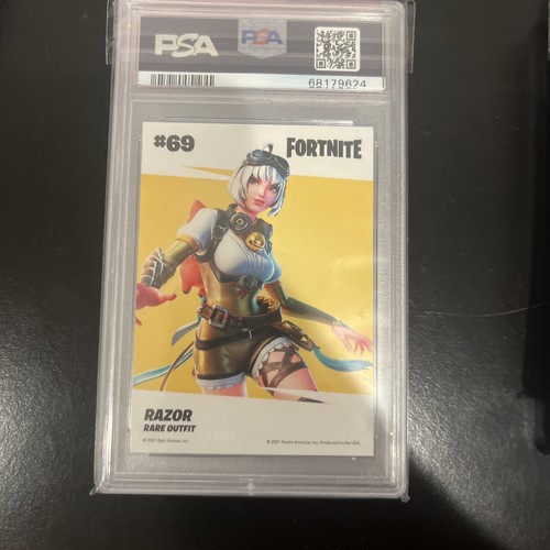 2021 Panini Fortnite Series 3 Razor CRACKED ICE SP Rare Outfit #69 PSA ...