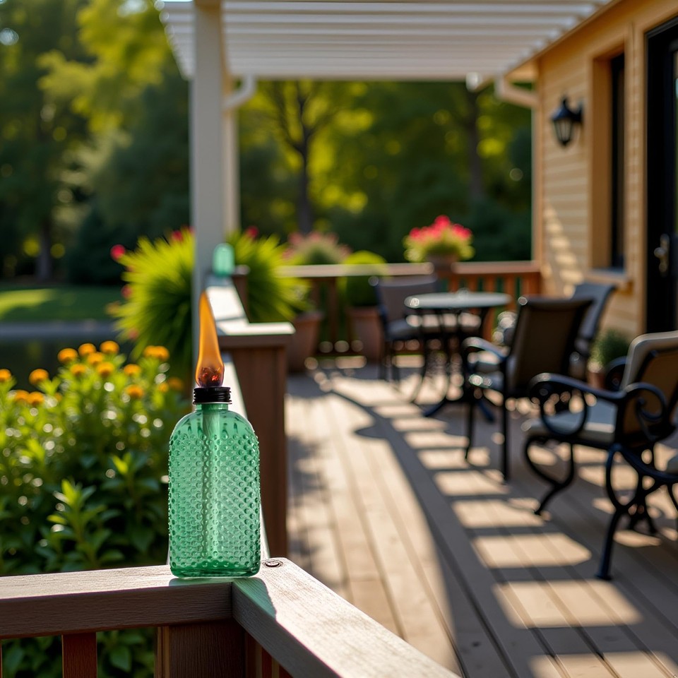 4-Pack Table Torch,Torch Wicks, Torch Light,Tabletop Torch,Citronella ...