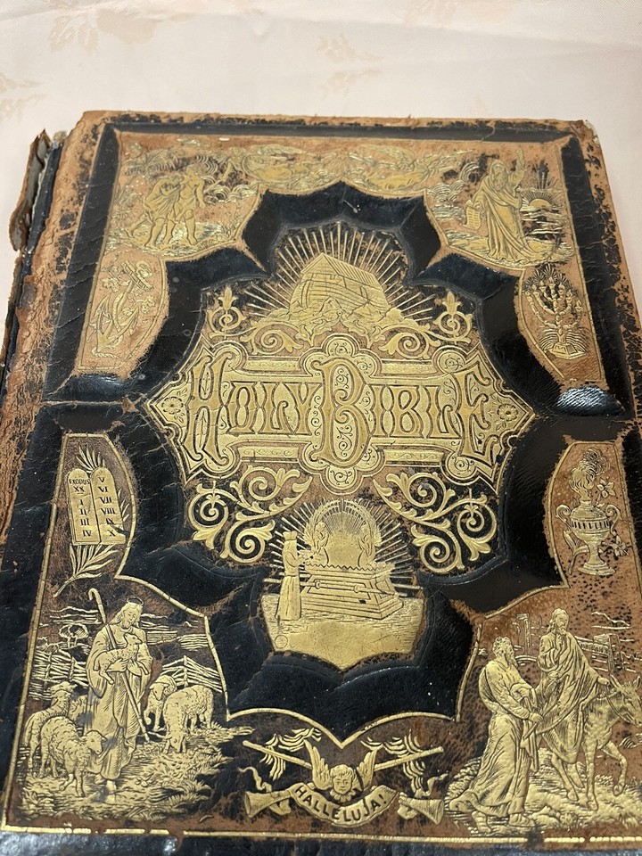 Antique 1890 Holy Bible with Clasps, A. J. Holman & Co. | eBay