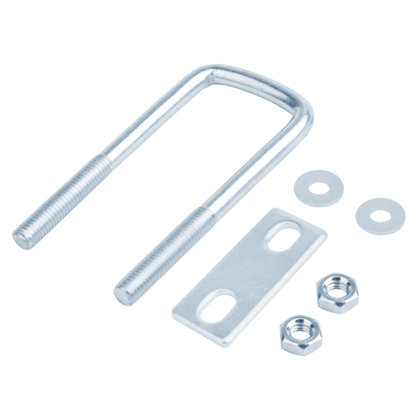 10 Pcs Square U-Bolt 2 Inch Inner Width Galvanized Steel Square Trailer ...