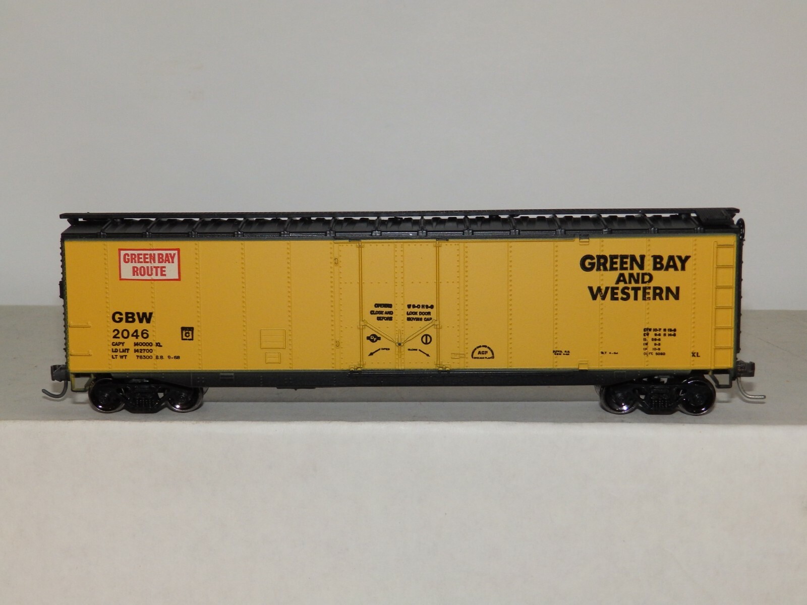 ATHEARN HO scale 1361 GREEN BAY & WESTERN GBW #2046 BOX CAR 50 ...