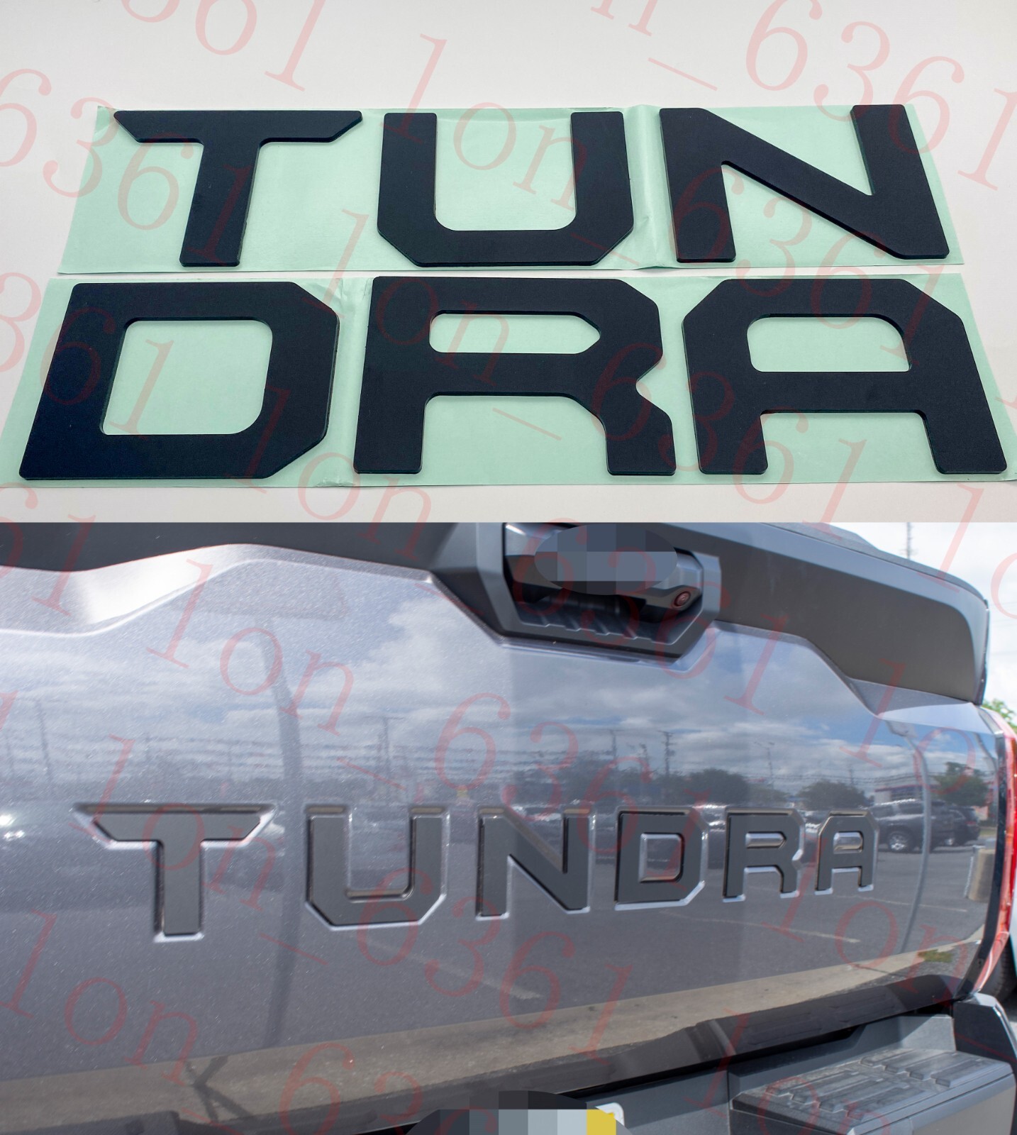 Matte Black Emblem compatible TOYOTA 2022 2023 TUNDRA Tailgate Letters ...