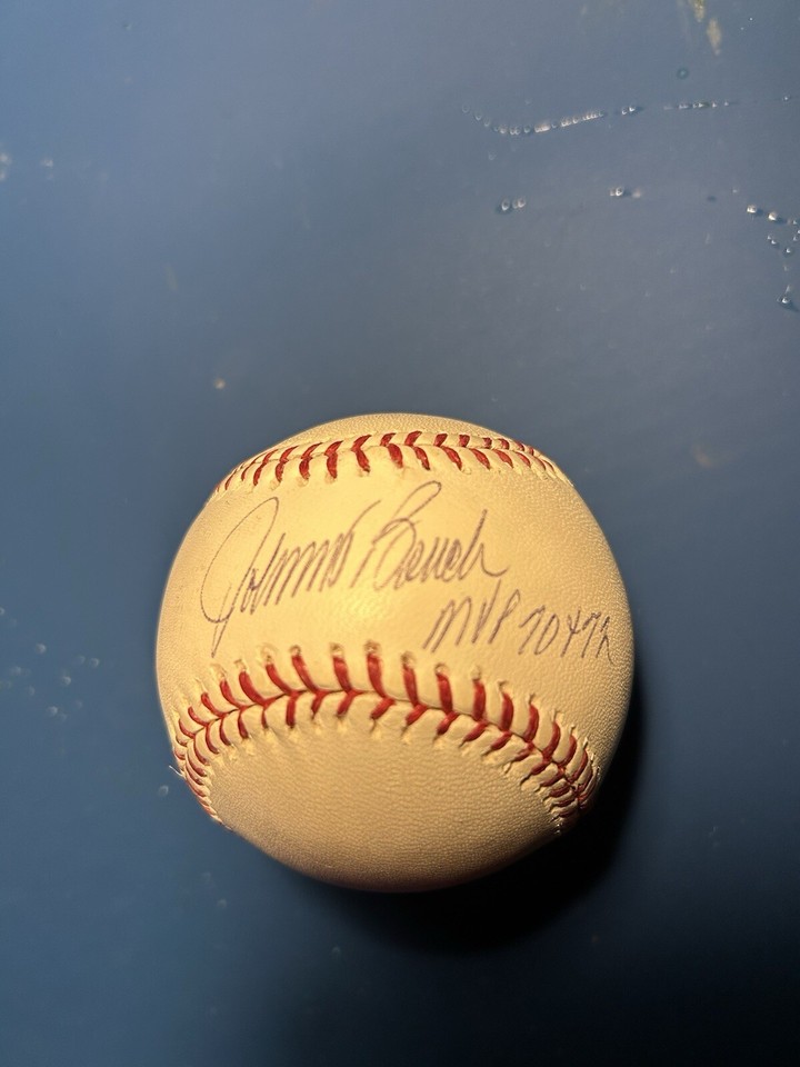 Johnny Bench Autographed Signed Baseball PSA Cert MVP | eBay