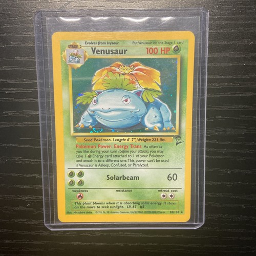 Pokemon Venusaur Holo Card 018/130 Base Set 2, Vintage 1999 Near Mint ...
