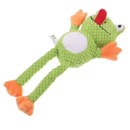 Dog Squeaker Toy - Stuffed Frog Animal Puppy Plush Chewing Interactive ...