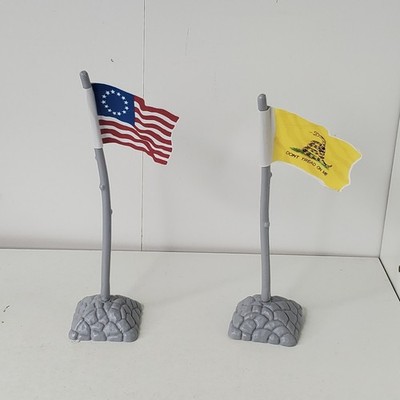 Marx 13 Star Betsy Ross American Flag & Don’t Tread On Me Plastic Pole ...